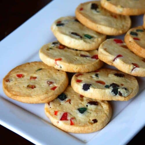 Eggless Tutti Fruiti Cookies Recipe | Eggless Cooking