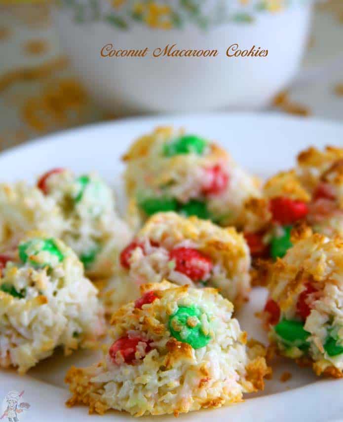 Coconut Macaroon Cookies Recipe | Eggless Cooking