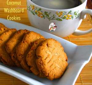 Coconut Washboard Cookies Recipe | Eggless Cooking