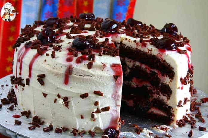 Super Moist Eggless Black Forest Cake Recipe | Eggless Cooking